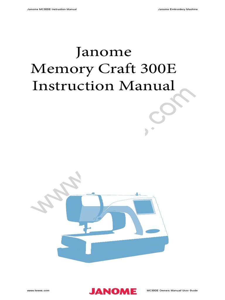 Janome MC300E Instruction Book | PDF | Sewing Machine | Ac Power Plugs ...
