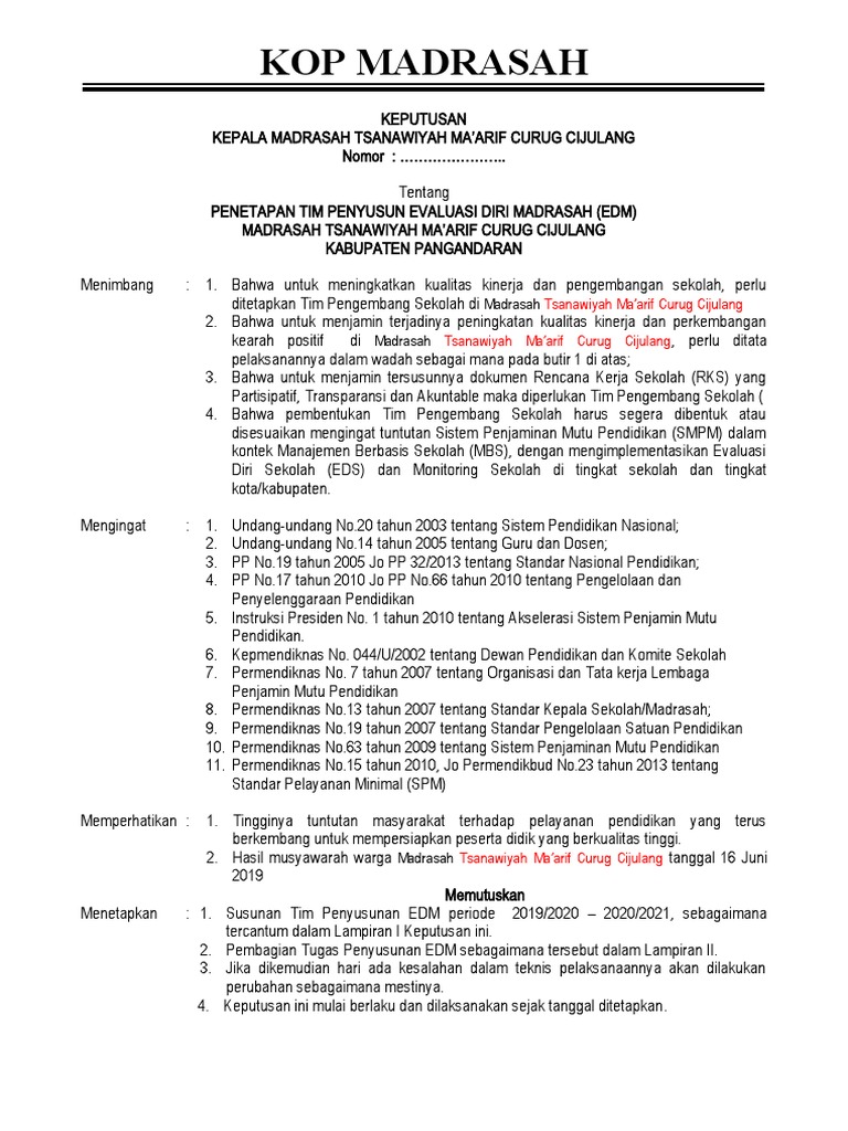 SK Edm MTS Ma'arif | PDF