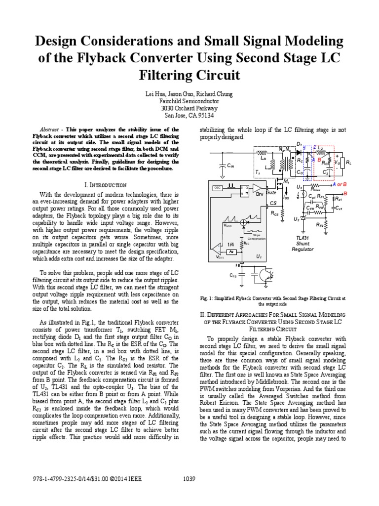 Design Considerations and Small Signal Modeling of The Flyback ...