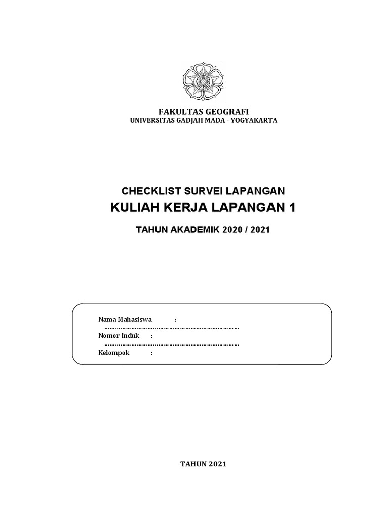KKL 1 - Checklist Bentanglahan Solusional | PDF