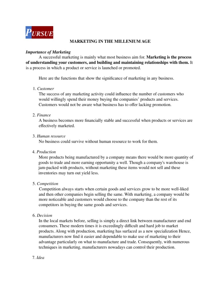 Marketing Management Lesson 1 | PDF | Marketing | Financial Transaction