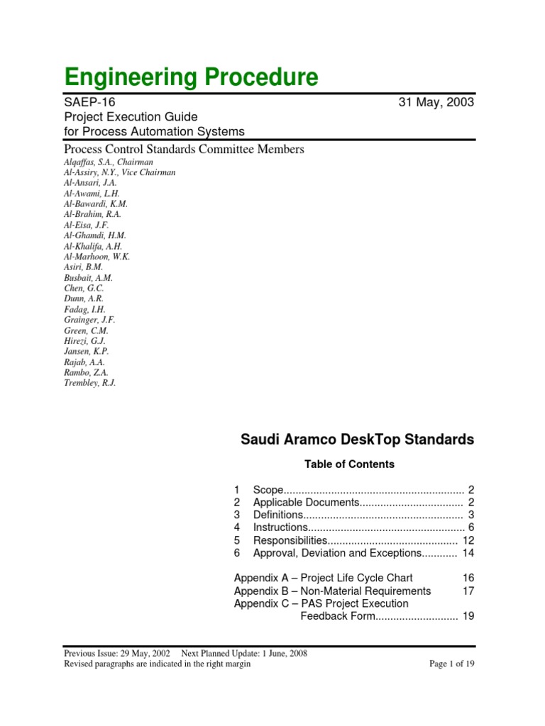 Project Execution Guide for Process Automation Systems | PDF ...