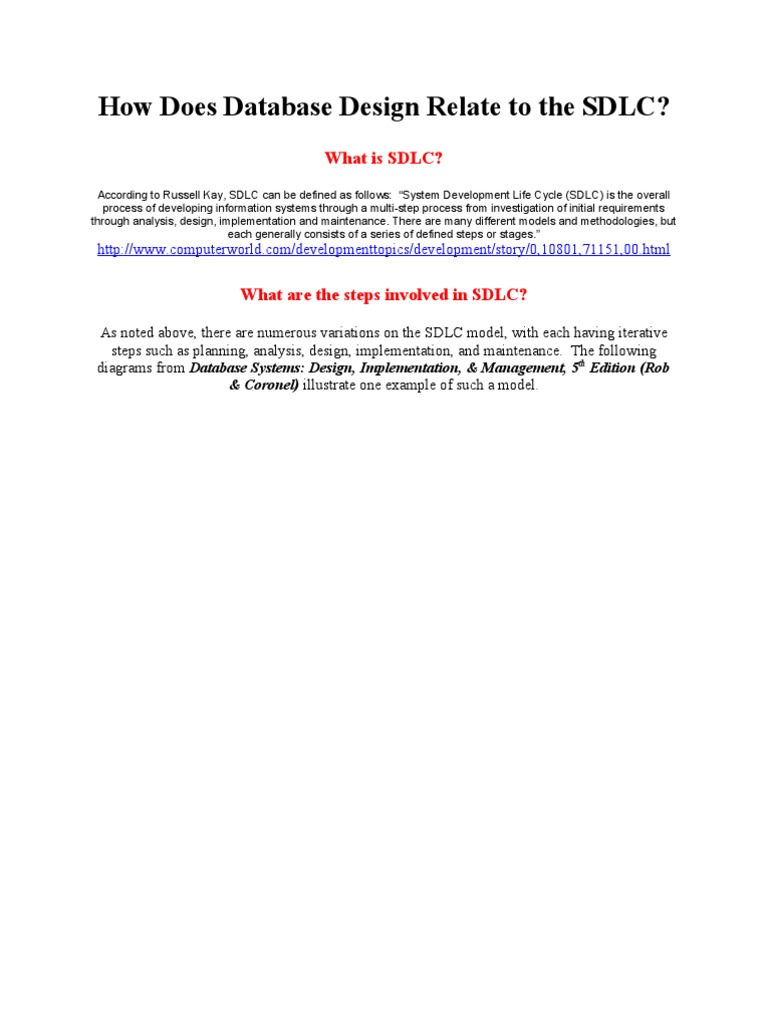 DBLC | Databases | Conceptual Model