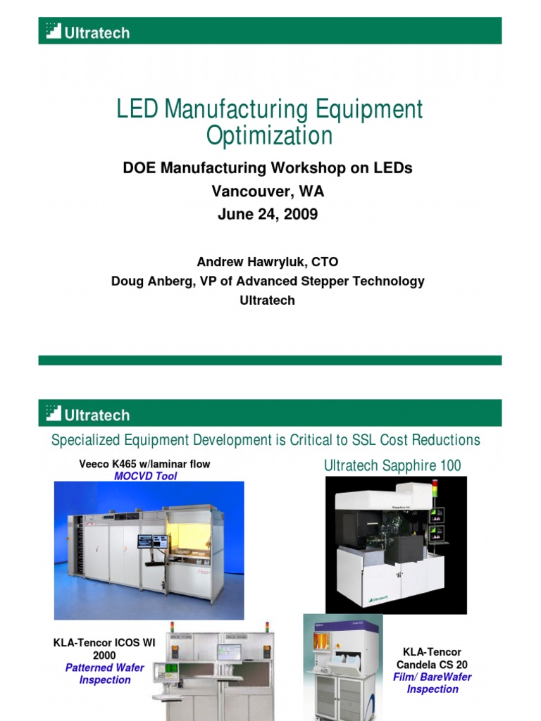 Led Manufacturing Machine | PDF | Photolithography | Wafer (Electronics)
