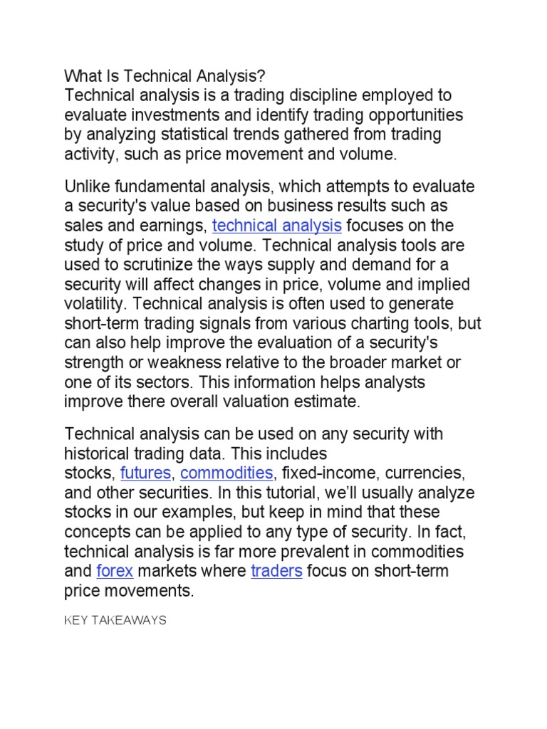 Understanding Technical Analysis Basics | PDF | Technical Analysis ...
