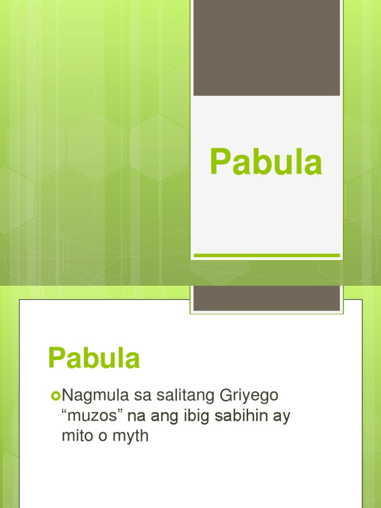 Filipino9 Pabula 160612055922 | PDF