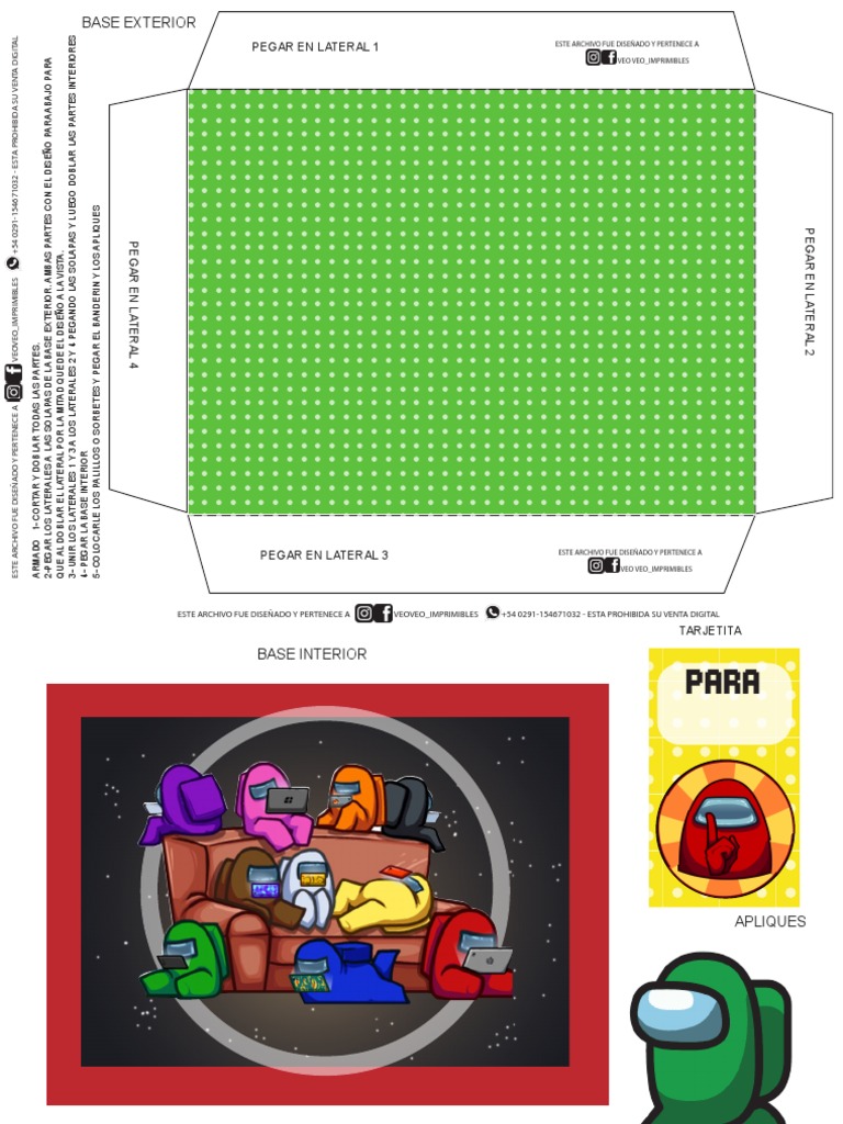 Among Us Caja Cuadro | PDF