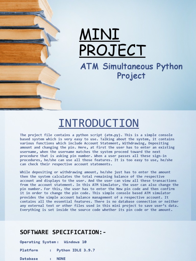 ATM Stimulation Python Project | PDF | Personal Identification Number ...