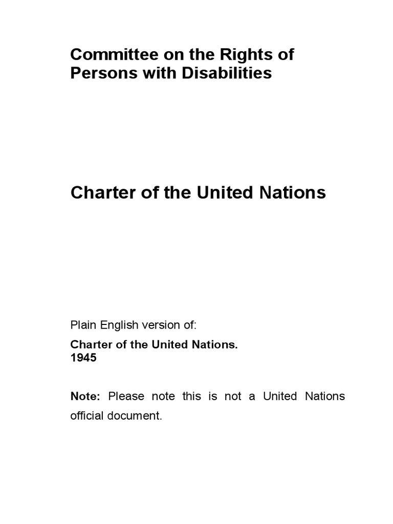PE - UN Charter | PDF | World Politics | United Nations