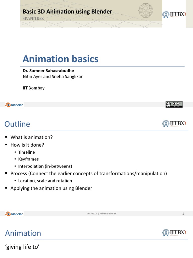 Animation Basics: Basic 3D Animation Using Blender | PDF