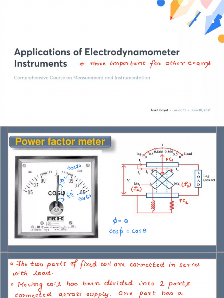 14 Applications of Electrodynamometer Instruments With Anno | PDF