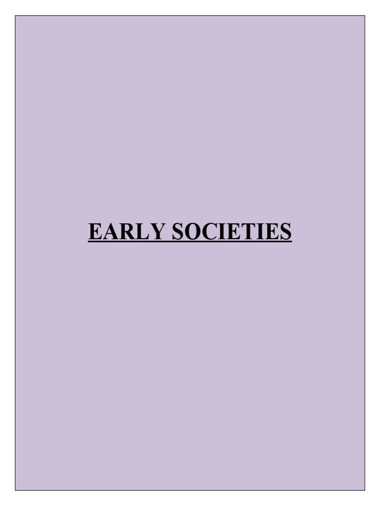 Evolution of Early Human Societies | PDF | Social Science | History