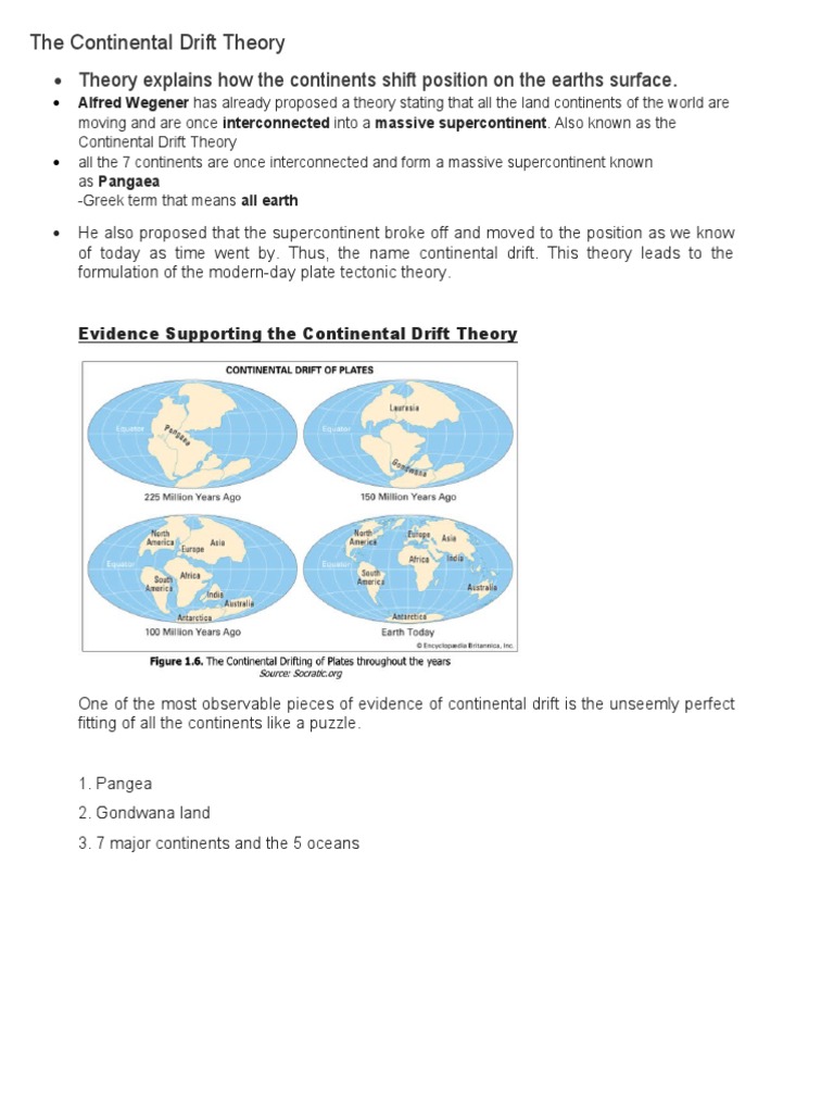 Theory Explains How The Continents Shift Position On The Earths Surface ...
