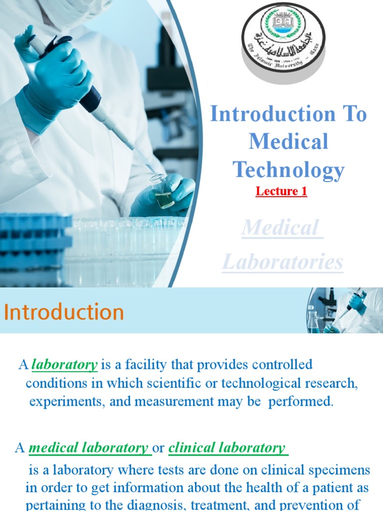 Introduction To Medical Technology | PDF | Medical Laboratory | Pathology