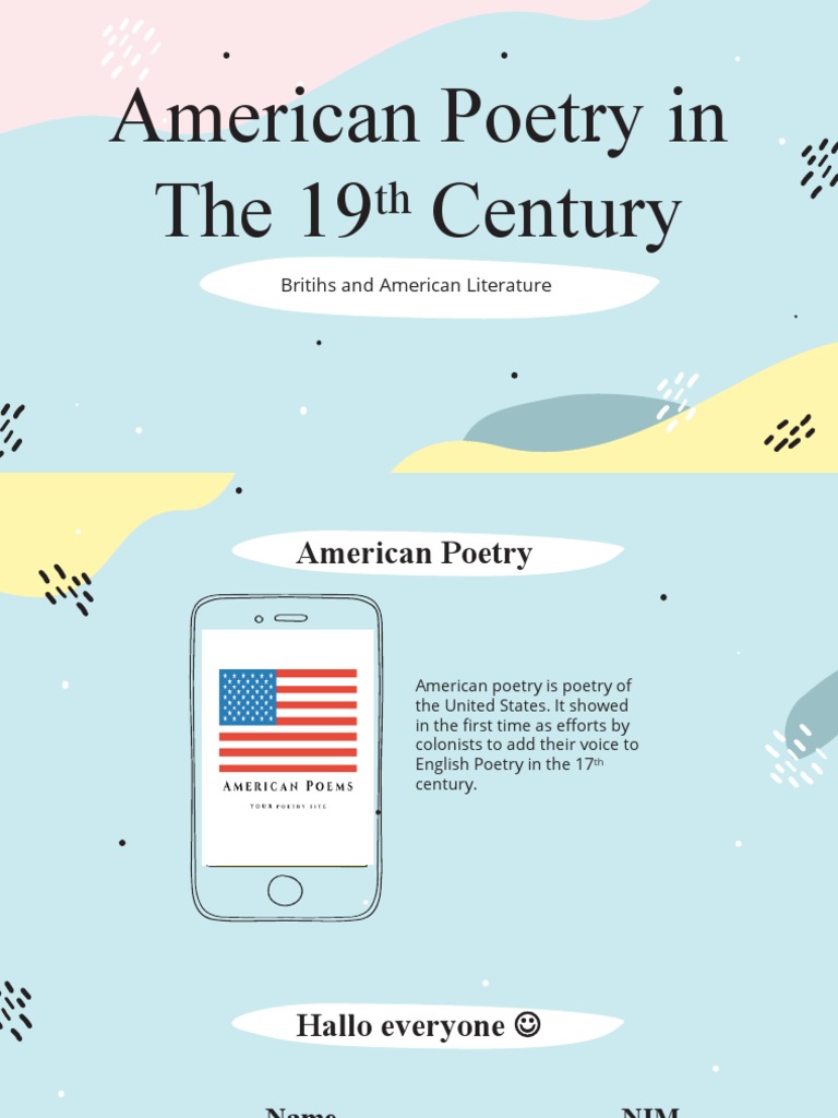 19th Century American Poetry Guide | PDF | American Poetry | Poetry