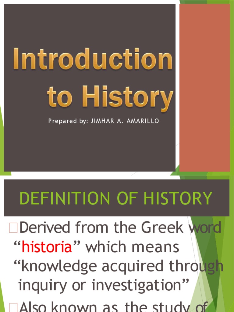 Introductiontohistory 181011020901 | PDF | Historiography | Postcolonialism