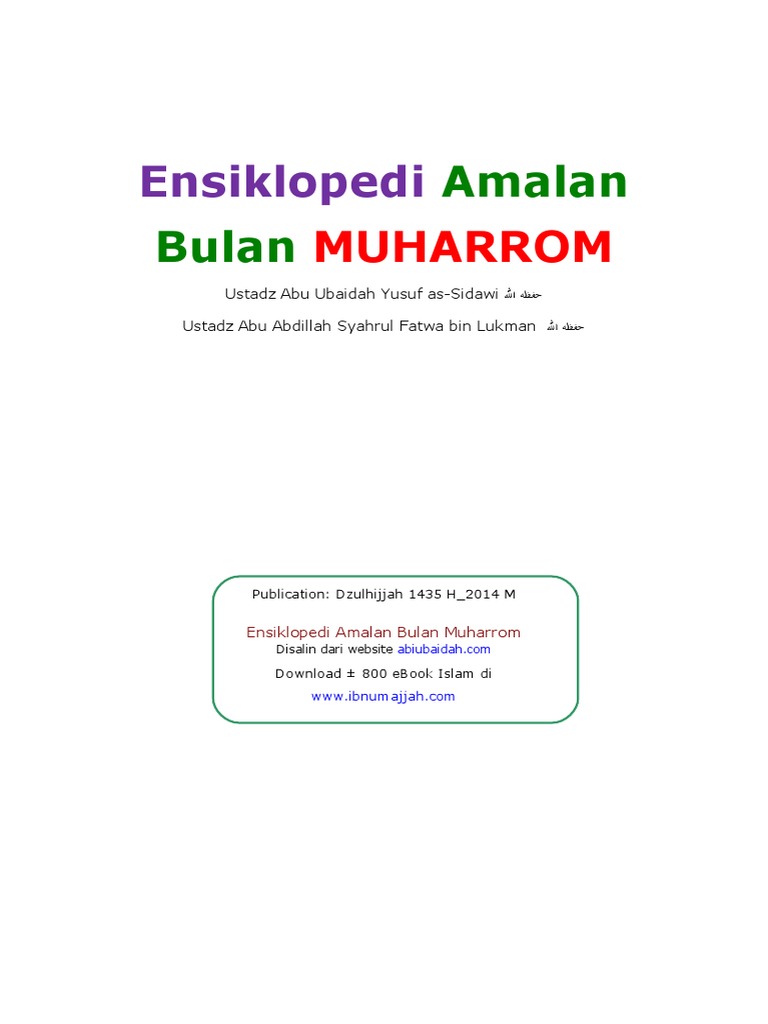 Ensiklopedi Amalan Bulan Muharram | PDF