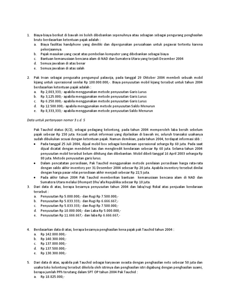 Kompilasi Soal Sanksi | PDF