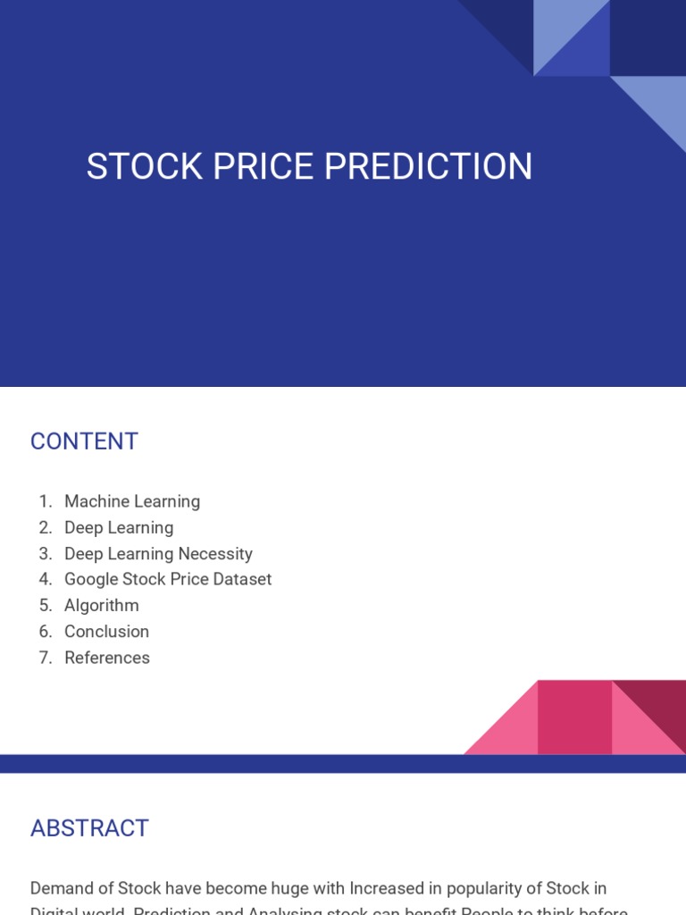 Stock - Price - Prediction | PDF | Machine Learning | Deep Learning