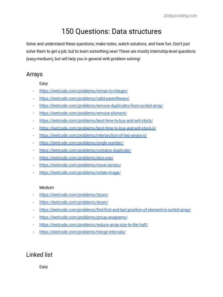 Coding Practice for Interns | PDF | Computing | Algorithms And Data ...