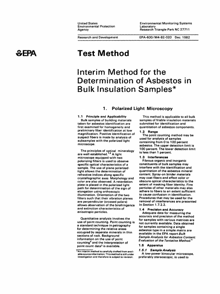 Epa 600 M4 82 020 | PDF