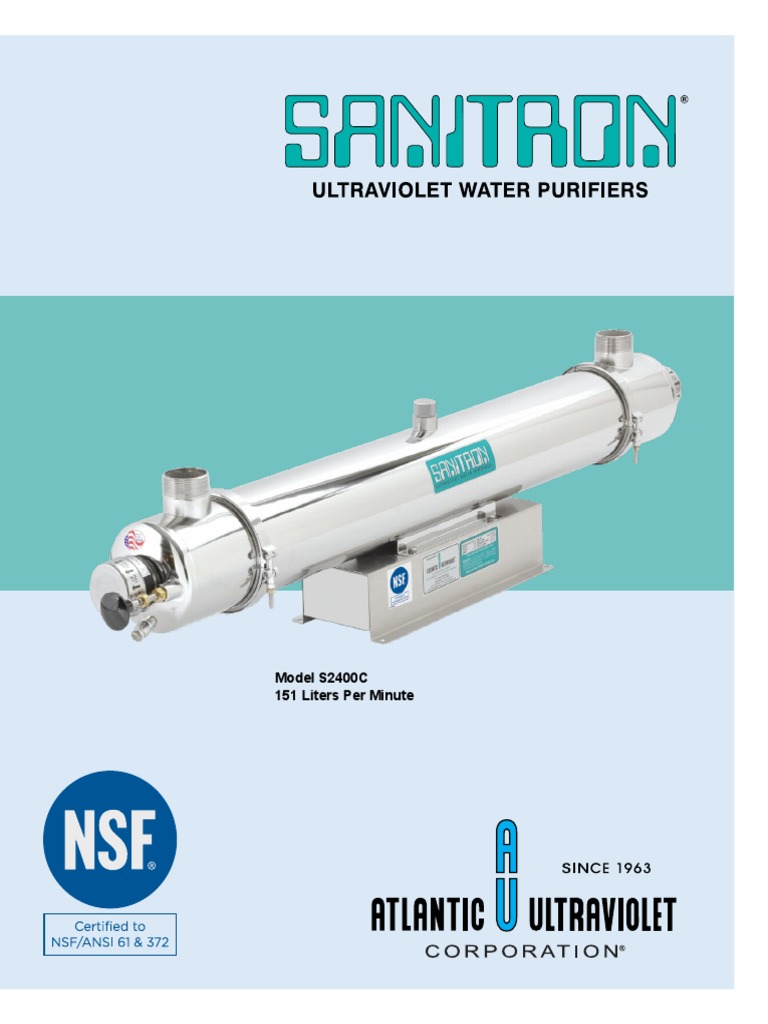 SANITRON® Brochure - Metric | PDF | Ultraviolet