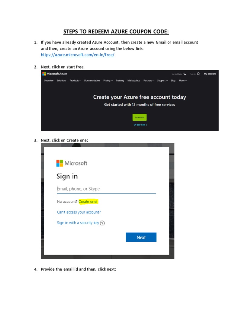 Azure Coupon Code Redemption Guide | PDF | Career & Growth | Finance ...