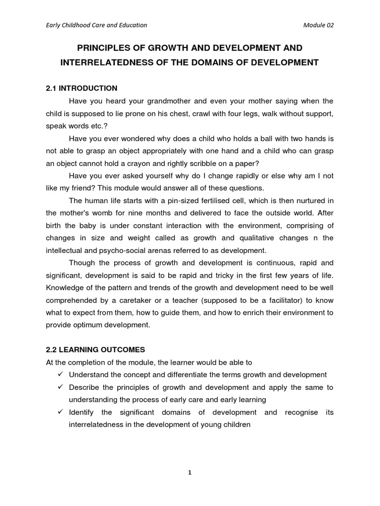 Principles of Growth & Development | Download Free PDF | Relationships ...
