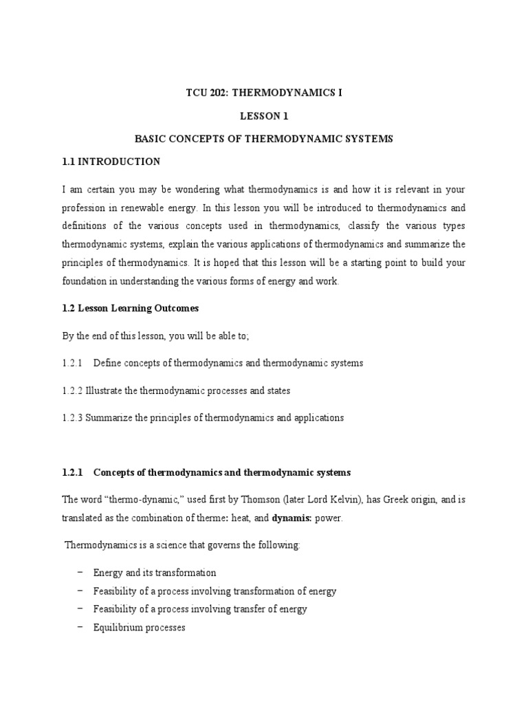 Introduction To Thermodynamics | PDF | Temperature | Thermodynamics