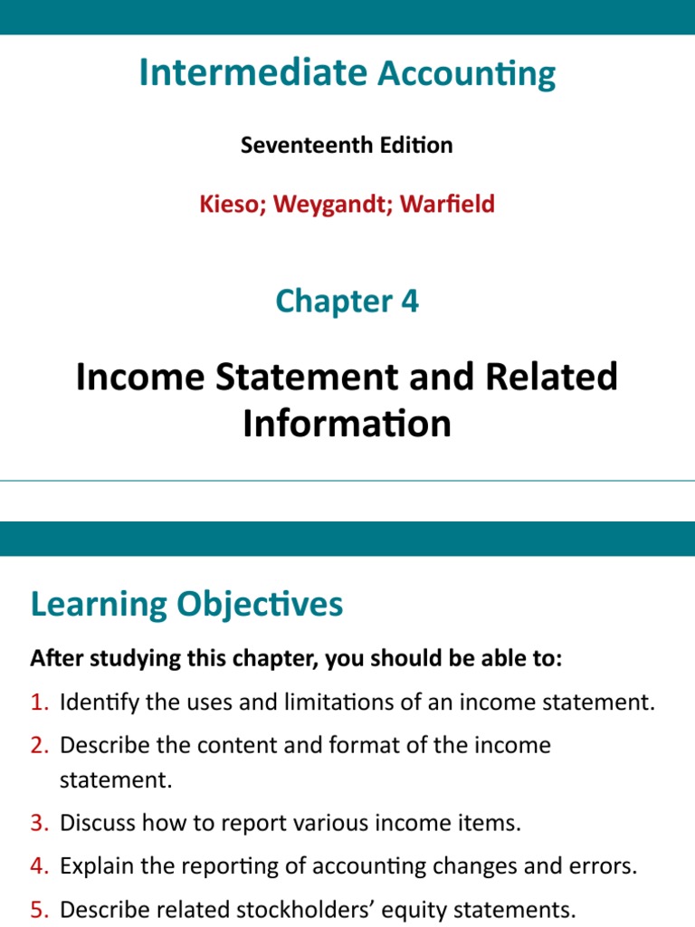 Intermediate: Accounting | PDF | Depreciation | Income Statement