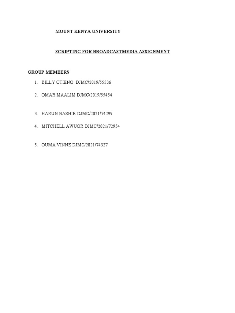 Mount Kenya University | PDF