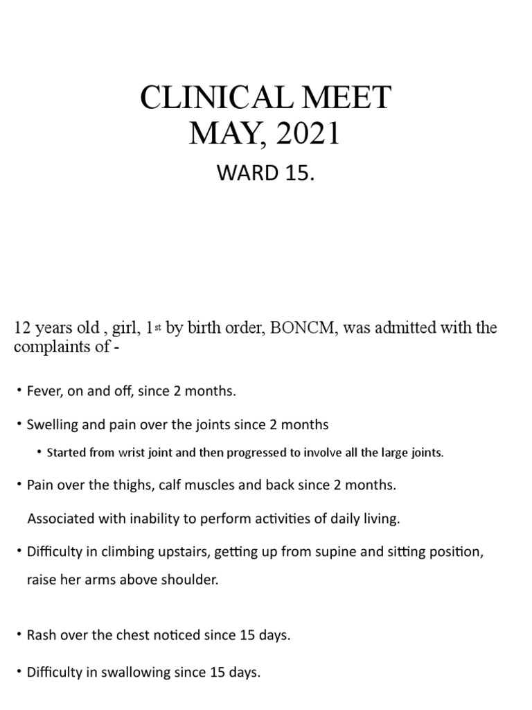 JDM 1 | PDF | Diseases And Disorders | Clinical Medicine