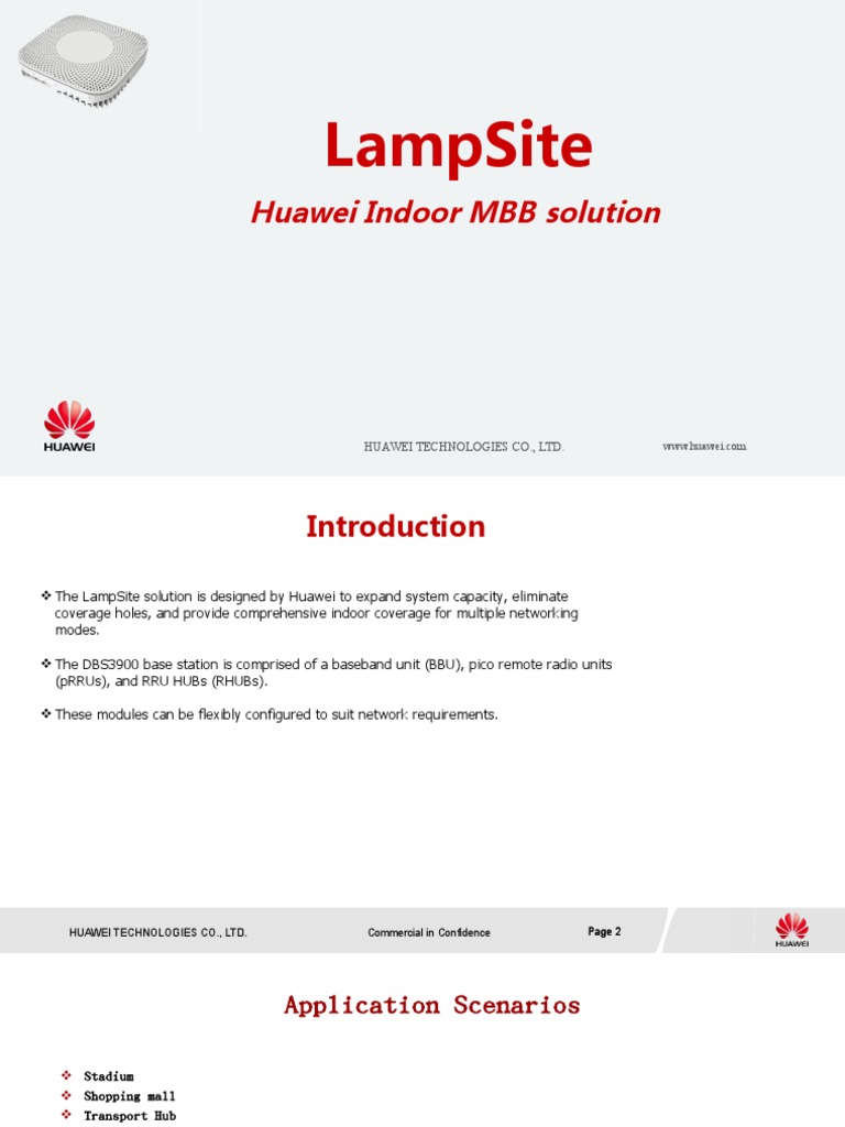 Lampsite: Huawei Indoor MBB Solution | PDF | Radio | Wi Fi