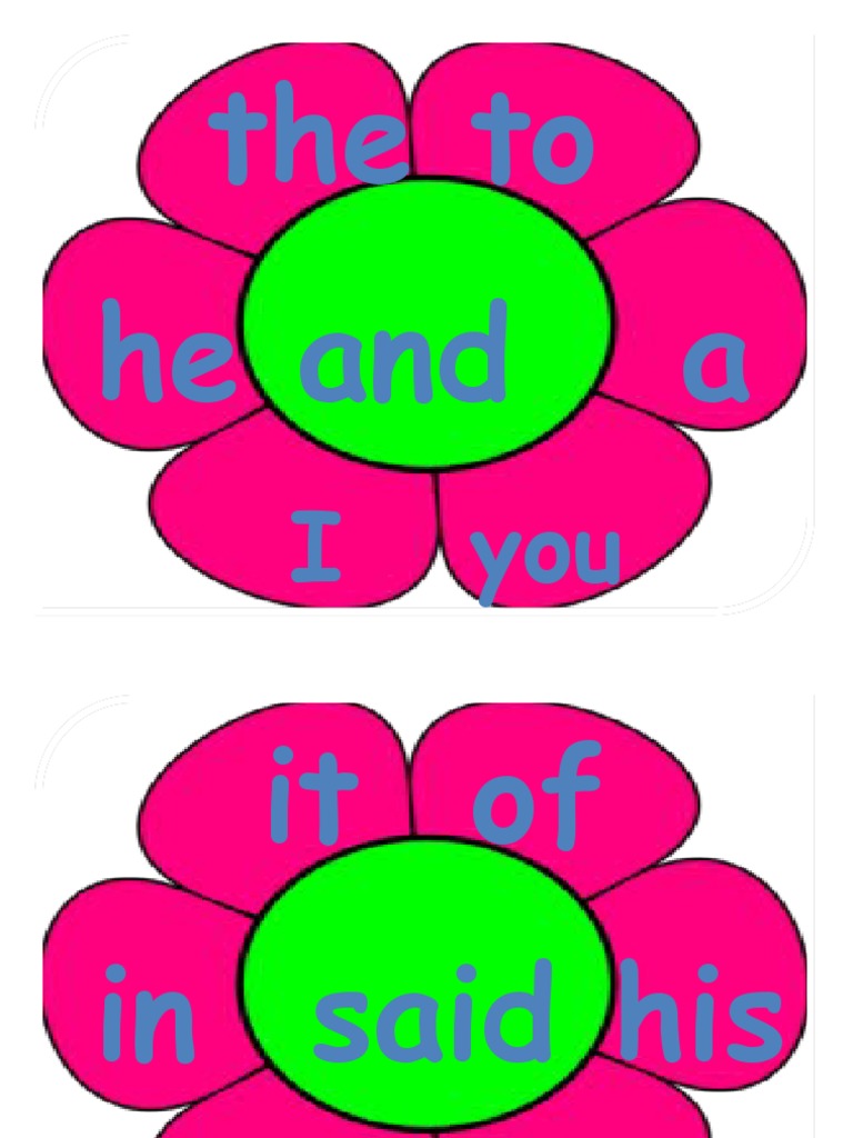 Sight Words Flower Templates | PDF