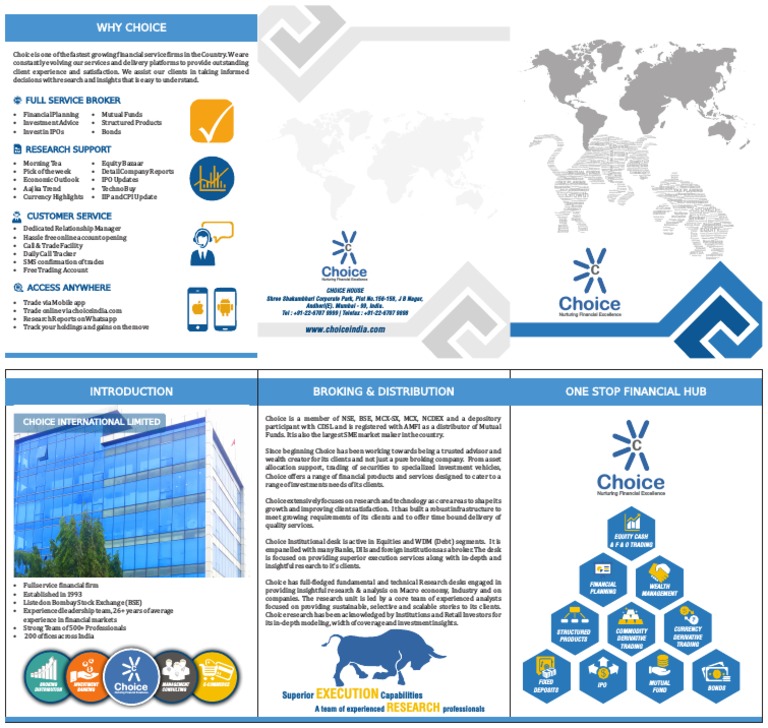 Choice Broking Brouchre | PDF | Swap (Finance) | Futures Contract