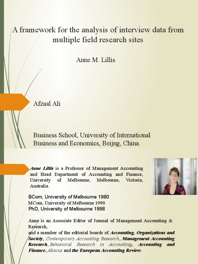 A Framework For The Analysis | PDF | Qualitative Research ...