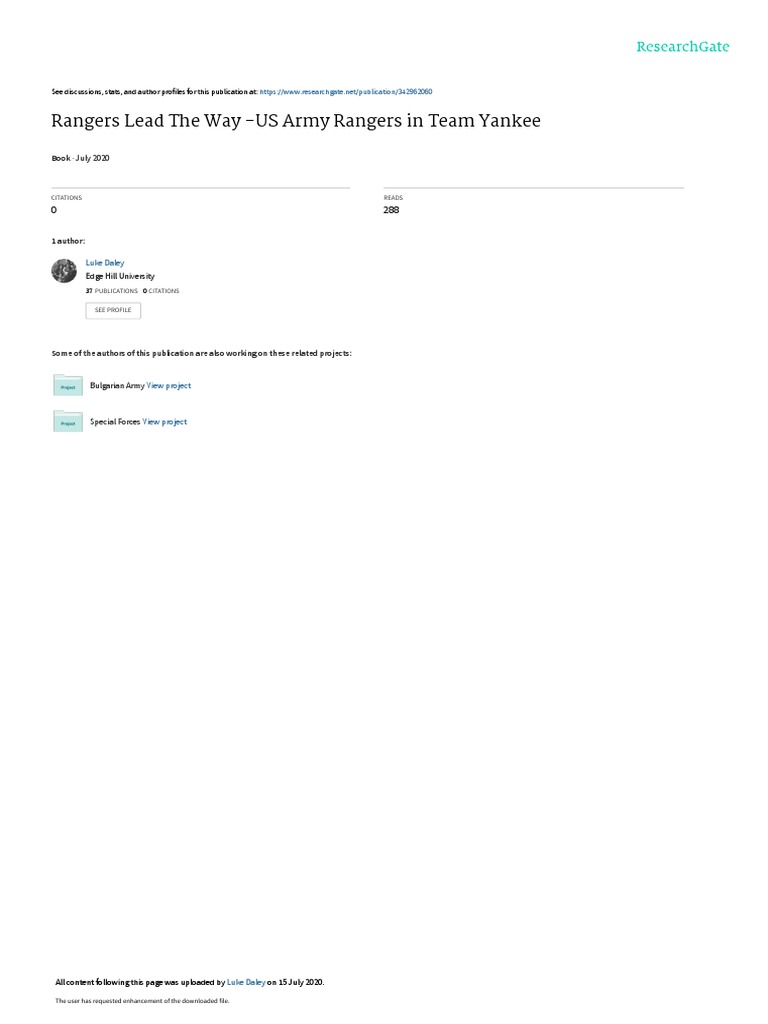 Rangers Lead The Way - US Army Rangers in Team Yankee | PDF | Humvee ...