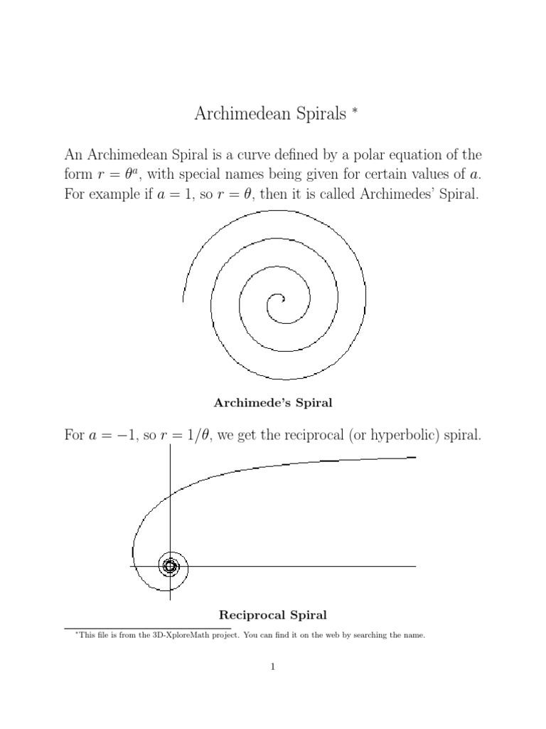 Archimedean Spiral Construction