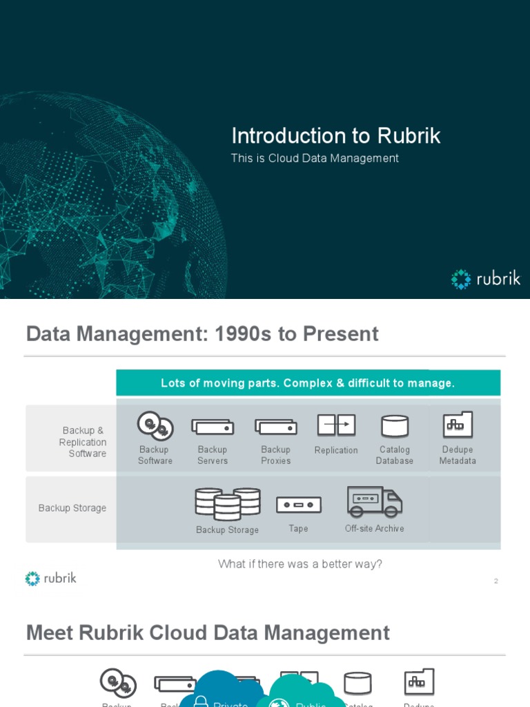 Introduction To Rubrik: This Is Cloud Data Management | PDF | Backup ...