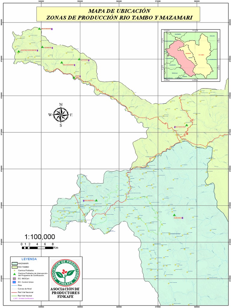 Mapa Ubicación Zonas RioTambo Mazamari | PDF