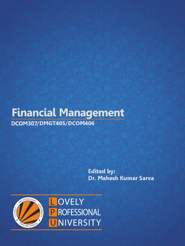 Financial Management Book | PDF | Partnership | Capital Structure
