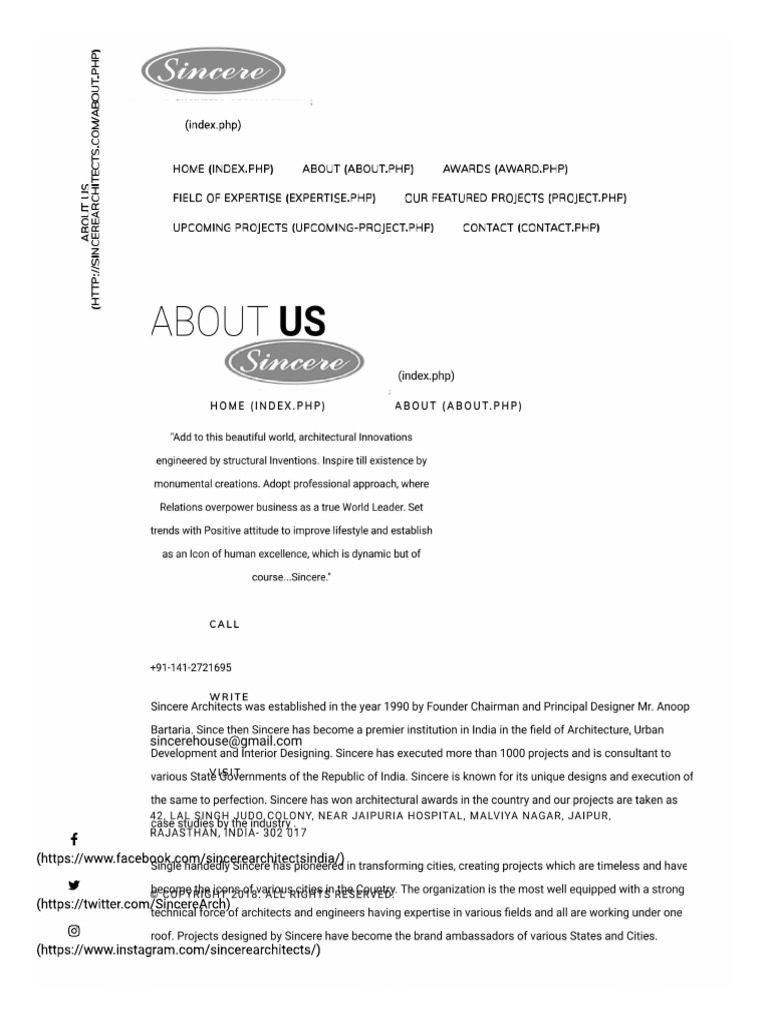 Sincere Architects PVT LTD | PDF