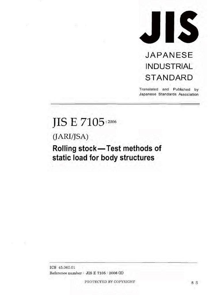 JIS E7105 Eng 1 | PDF