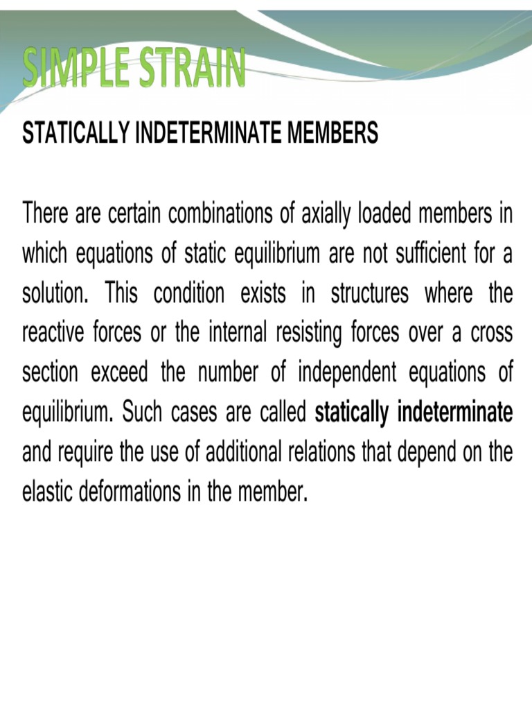 Lecture Strength - Part 2b - Simple Strain | PDF | Stress (Mechanics) | Deformation (Engineering)