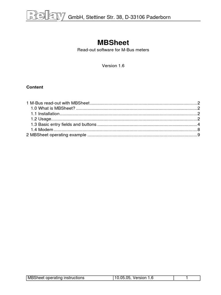 Mbsheet: GMBH, Stettiner Str. 38, D-33106 Paderborn | PDF | Modem ...