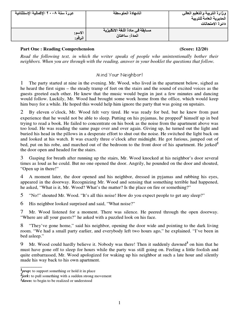 Read The Following Text, in Which The Writer Speaks of People Who ...