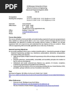 Cc102 - Syllabus - Fundamentals of Programming | PDF | Computer Programming | Computer Program