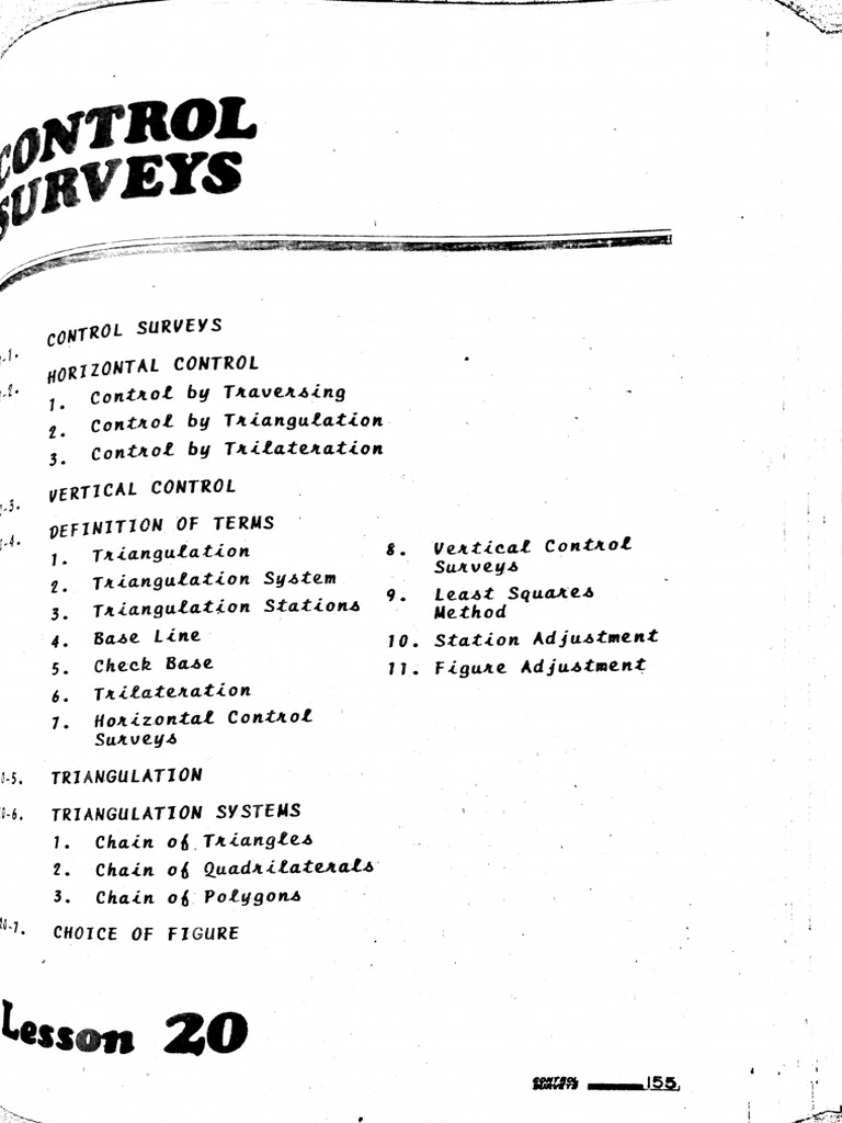Control Survey | PDF | Surveying | Triangle