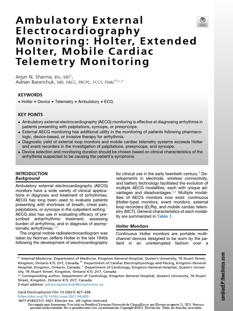 2021-Ambulatory External Electrocardiography Monitoring - Holter ...