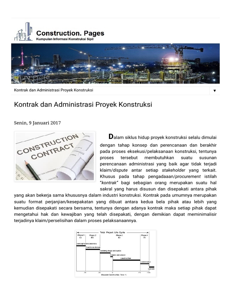 Kontrak Dan Administrasi Proyek Konstruksi | PDF